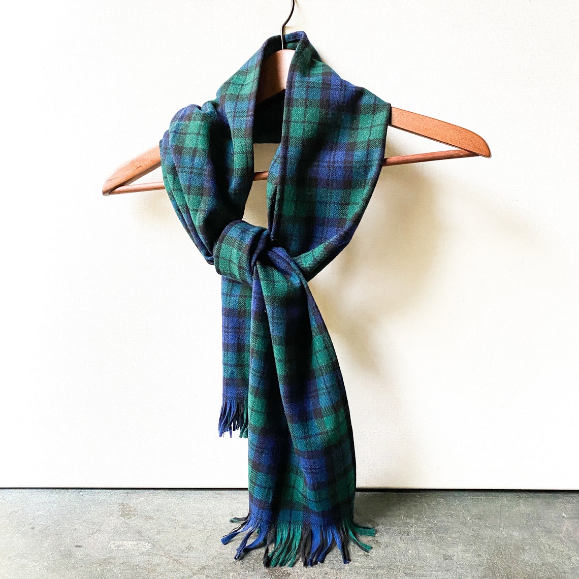 Vintage Pendleton Black Watch Wool Scarf - Etsy