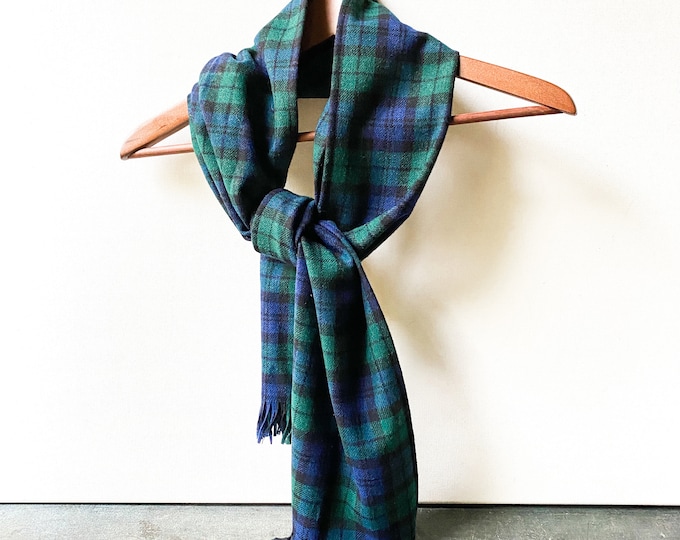 Vintage Pendleton Black Watch Wool Scarf - Etsy