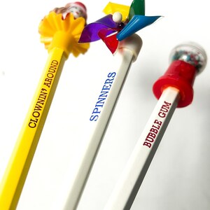 Vintage 1980s Novelty Pencils With Colorful and Carnival Themes - Etsy