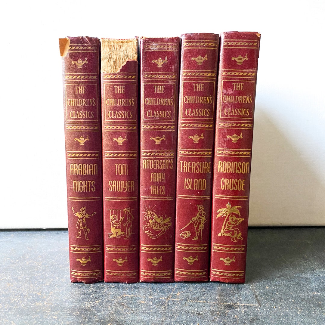 Vintage Book Set the Childrens Classics Library Decor - Etsy