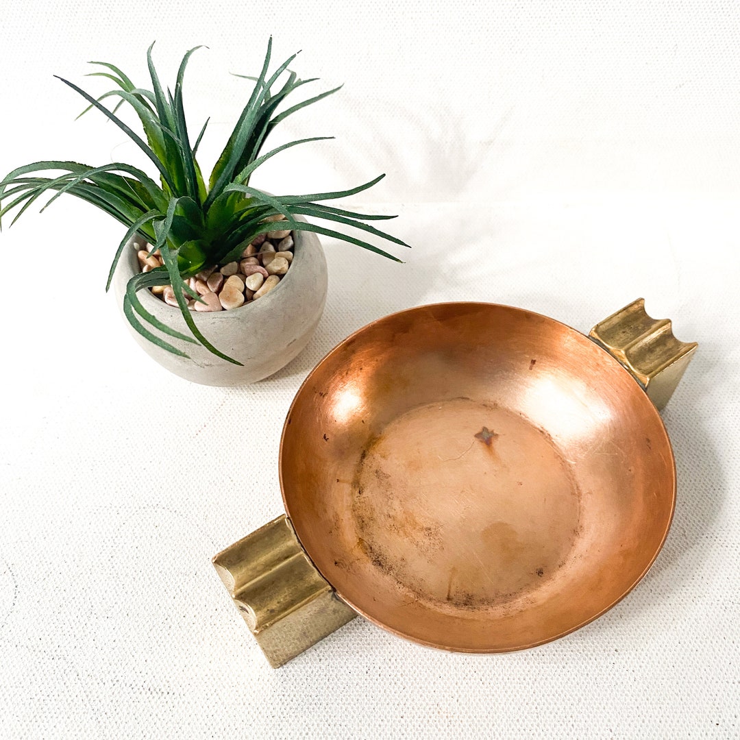 Vintage Chase Copper and Brass Art Deco Ashtray - Etsy