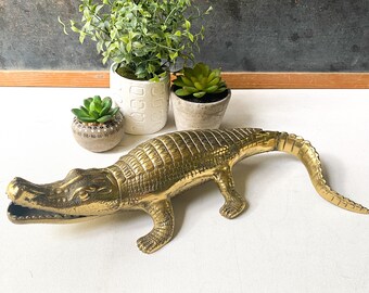 Brass Alligator Decor - Etsy