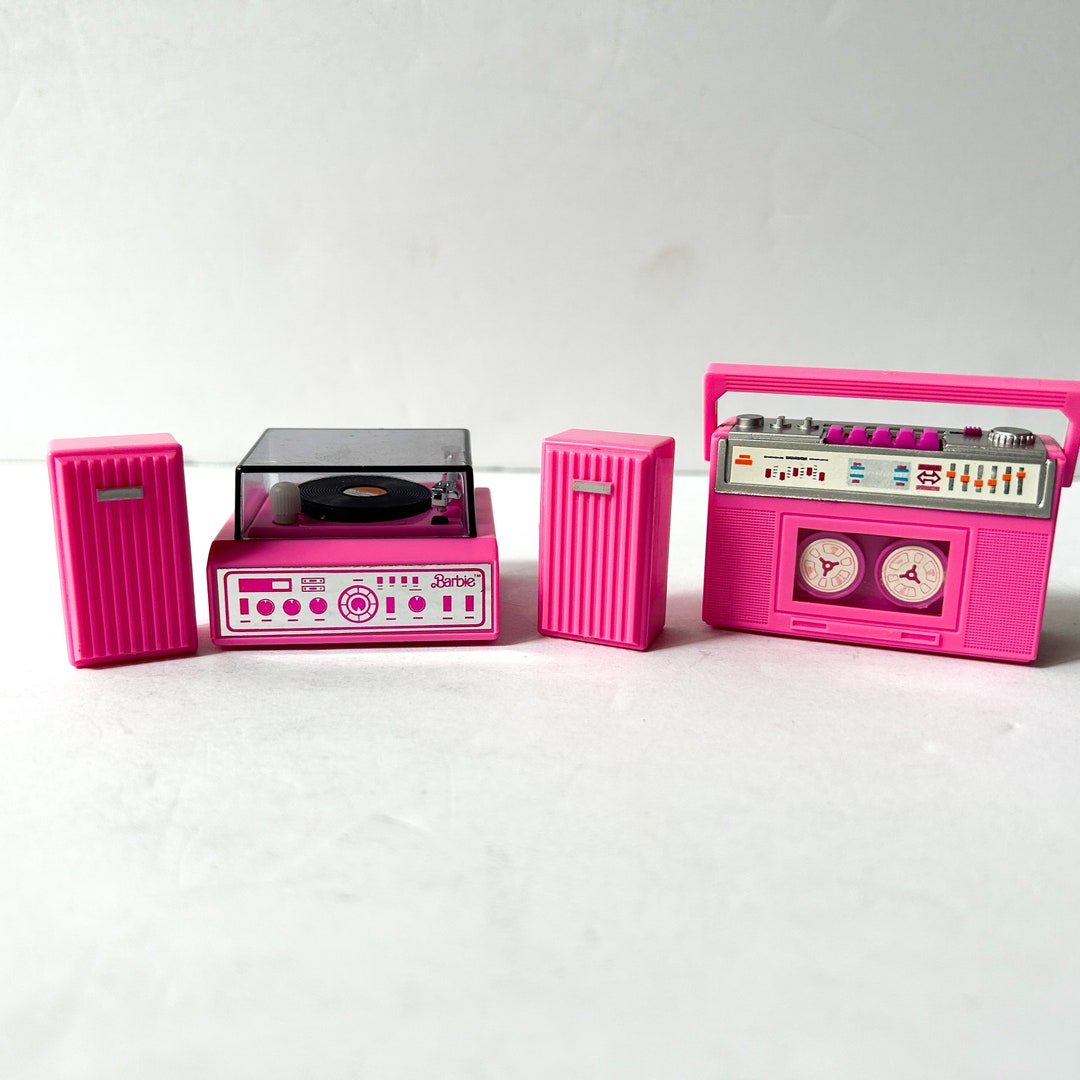 Vintage Barbie Wind up Toys Record Player Tape Deck Phone - Etsy