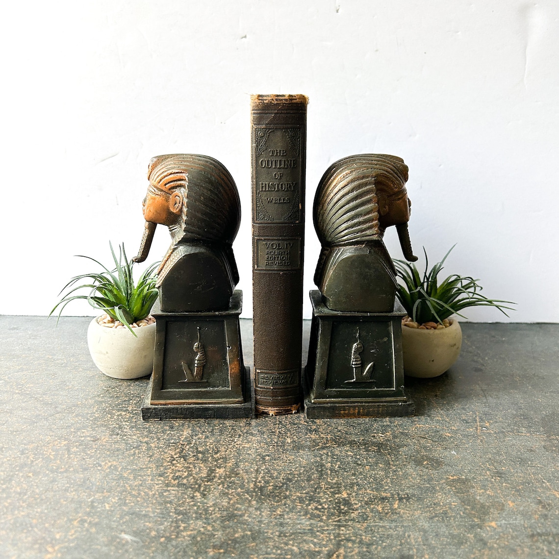 Antique / Vintage Egyptian Revival King Tut Bookends - Etsy