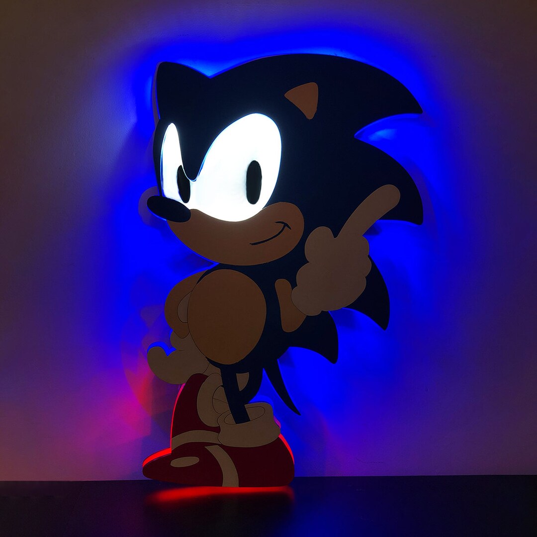 Wall Decoration Sonic the Hedgehog Sega Genesis LED Light Art Lamp - Etsy