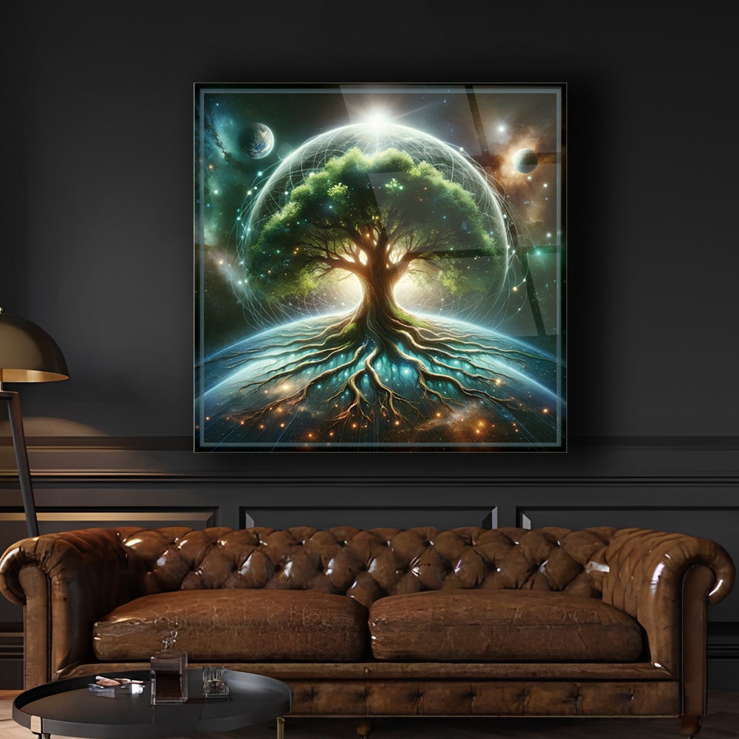 Tree of Life Glass Wall Art , Glass Wall Table , Home Decor , Luxury ...