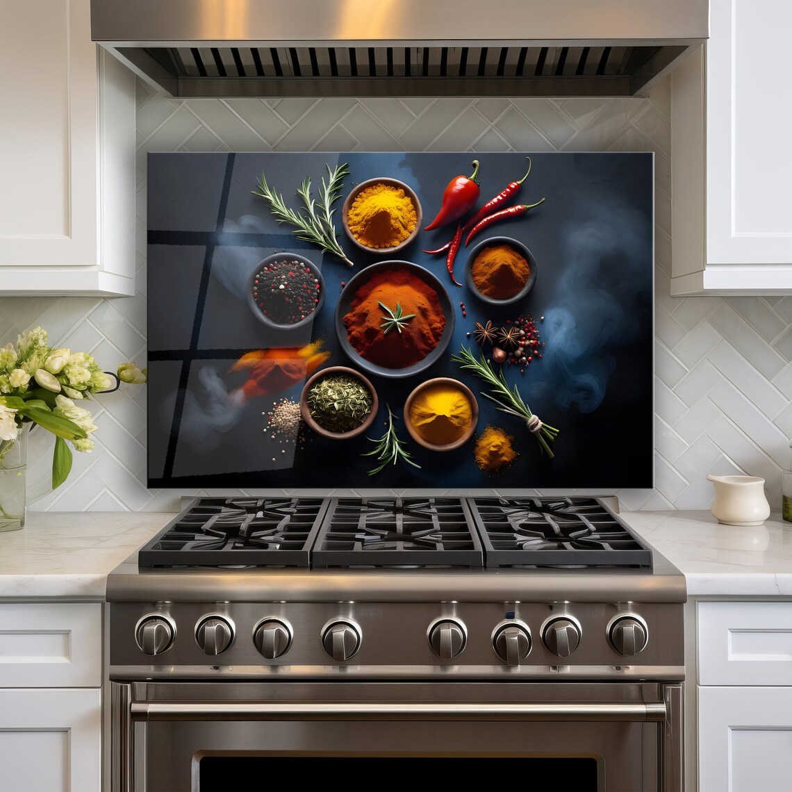 Kitchen Glass Splashback-tempered Glass Backsplash Tile Kitchen ...