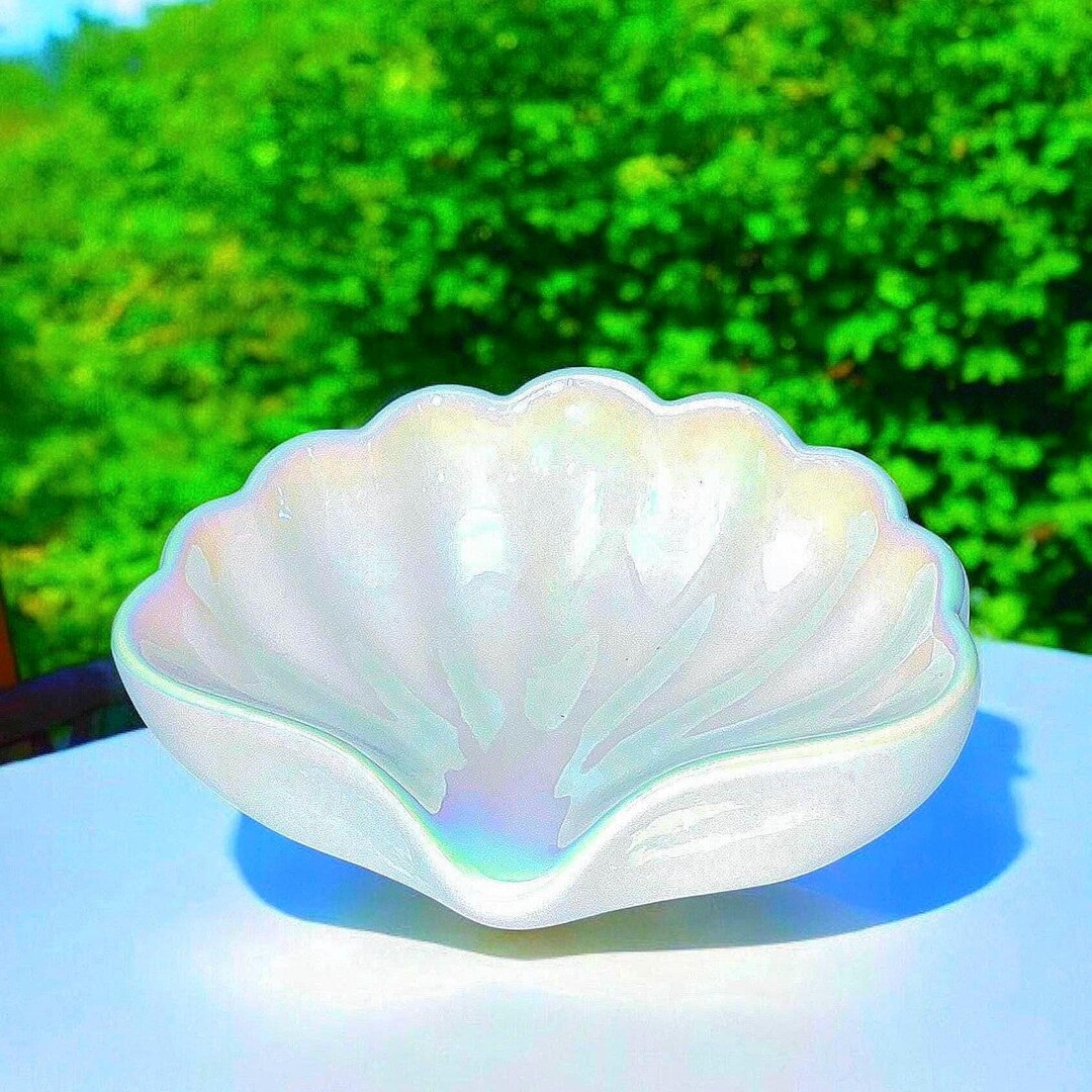 Iridescent Ceramic Sea Shell Soap Dish Large Mermaid - Etsy