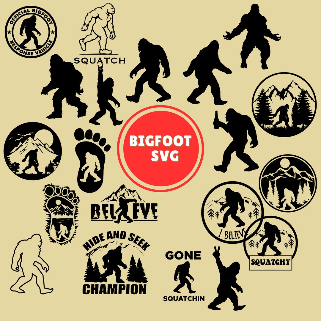 Bigfoot Svg, Bigfoot Sign, Sasquatch Svg, Big Foot Svg, Bigfoot Sticker ...