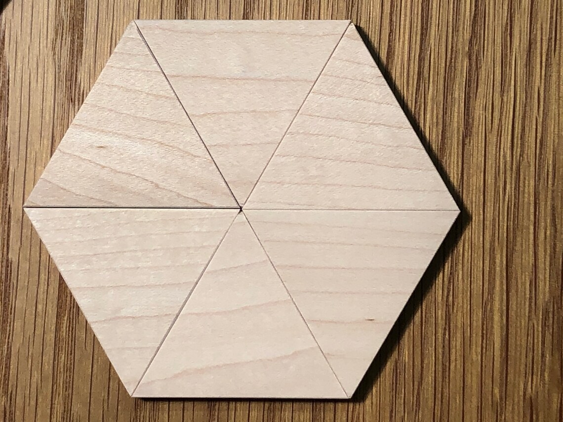 Triangle Wooden Tiles - 1-15/16" (set of 18) - Etsy