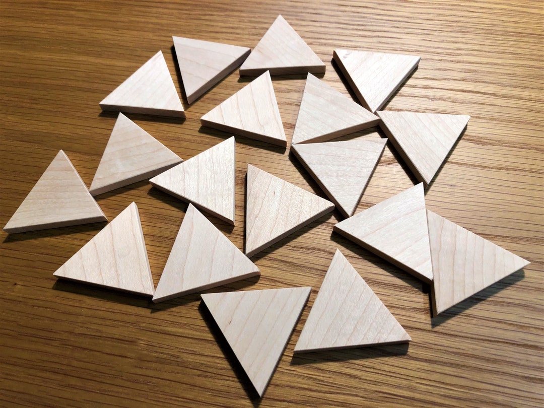 Triangle Wooden Tiles - 1-15/16" (set of 18) - Etsy