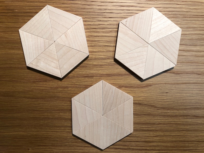 Triangle Wooden Tiles - 1-15/16" (set of 18) - Etsy