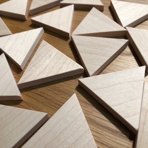 Triangle Wooden Tiles - 1-15/16" (set of 18) - Etsy