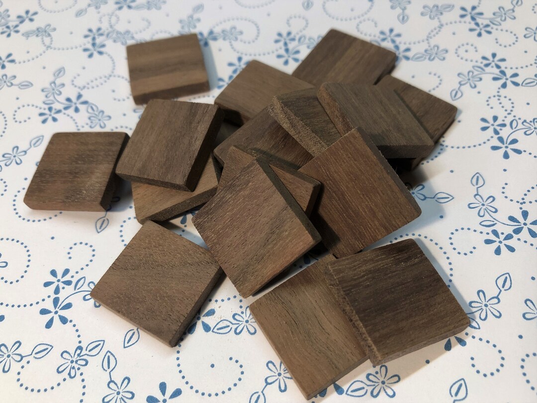 20mm Square Wooden Tiles in Walnut - Lot of 20 - Etsy