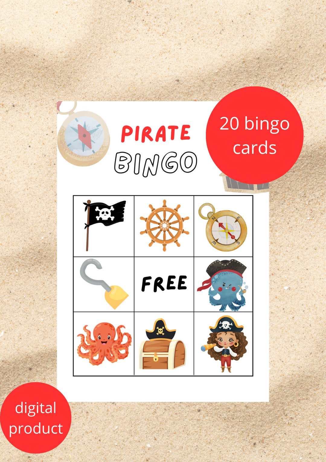 Pirate Bingo - Etsy