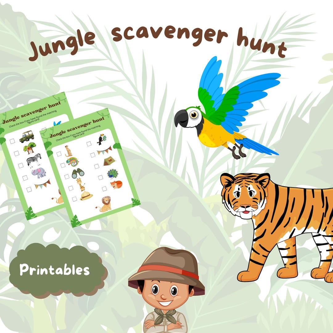 Jungle Scavenger Hunt - Etsy
