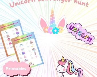 Unicorn Scavenger Hunt, Indoor Scavenger Hunt for Kids, Unicorn ...