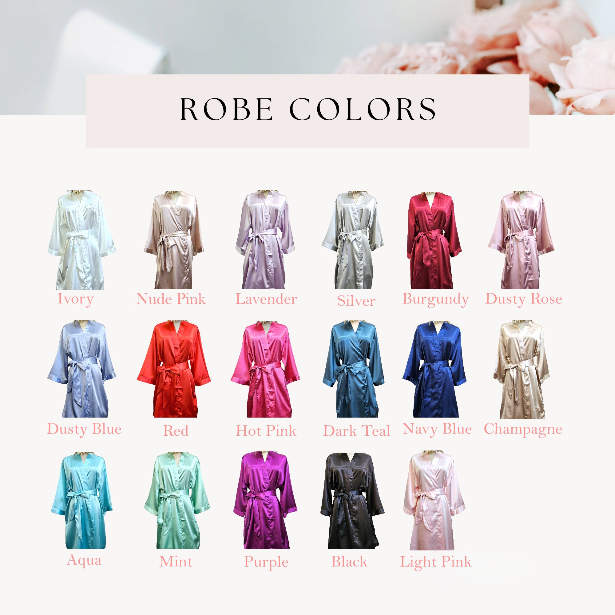 SET OF 7 | Bridal Bridesmaids Robe | Personalized Robe | Bridal Robe ...