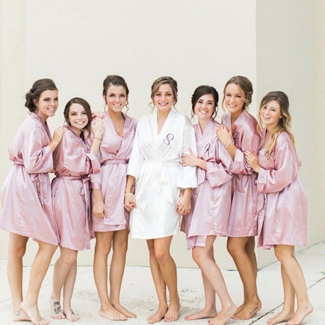 SET OF 8 | Bridal Bridesmaids Robe | Personalized Robe | Bridal Robe ...