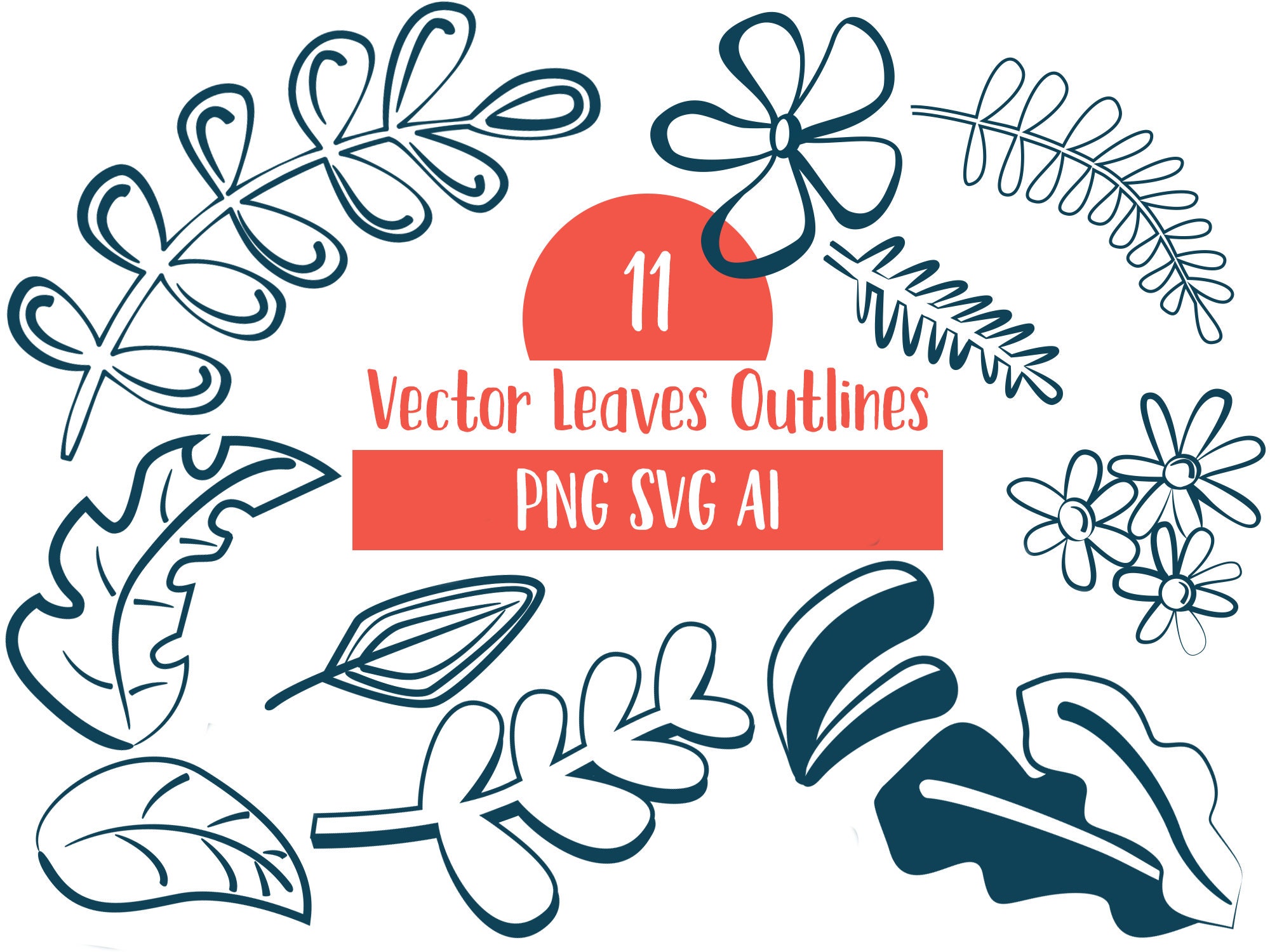 Leaf Clip Art, Leaves Svg, Leaf for Greeting Card, Leaf Print, Leaves ...