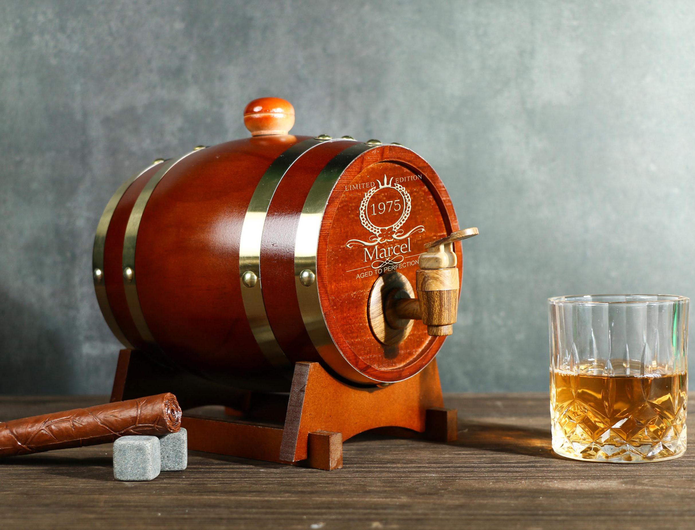 Custom 50th Birthday Whiskey Barrel,cheers to 50 Years Gift,engraved ...