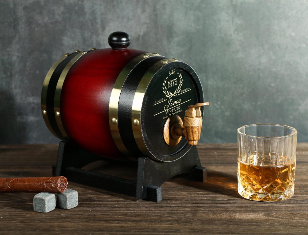 Custom 50th Birthday Whiskey Barrel,cheers to 50 Years Gift,engraved ...