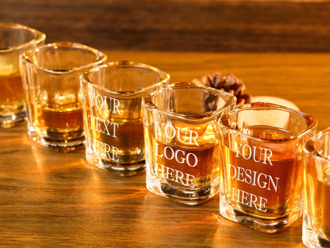 Custom Logo 2oz Shot Glass,personalized Company Logo ，engraved Shot ...