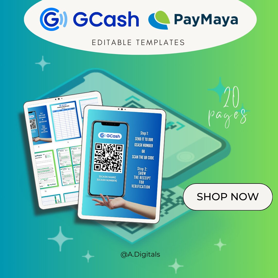 Gcash and Paymaya Transaction Slip Templates editable - Etsy