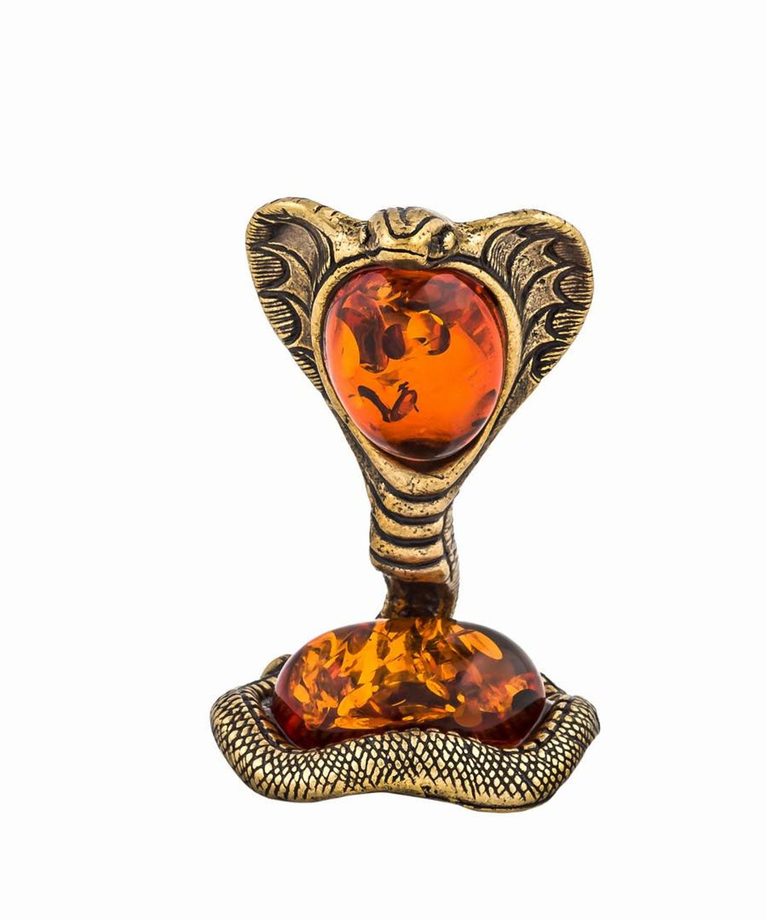 Amber Cobra,unique Snake Figurine,amber Talisman, Holiday Gift ...