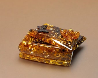 Women Amber Jewellery Box, Rectangle Jewellery Box, Handmade Jewellery ...
