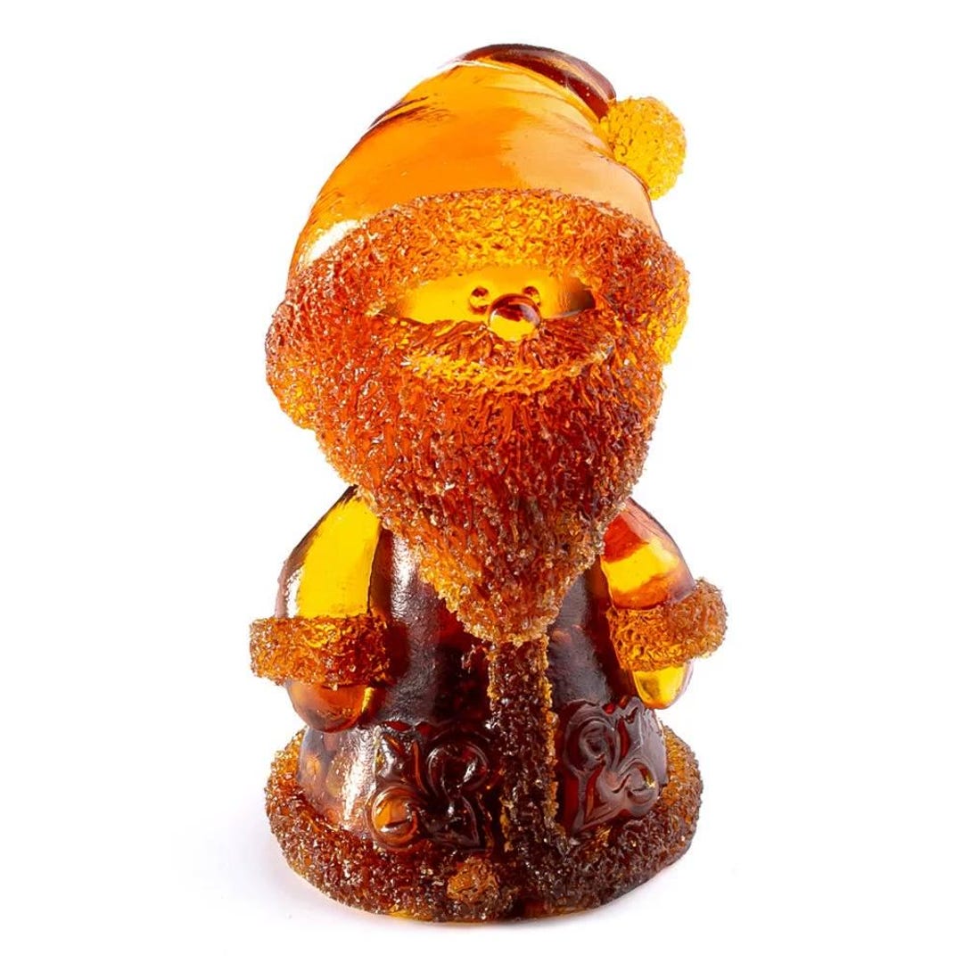 Handmade Baltic Amber Santa Claus Figurine: Christmas Sculpture ...
