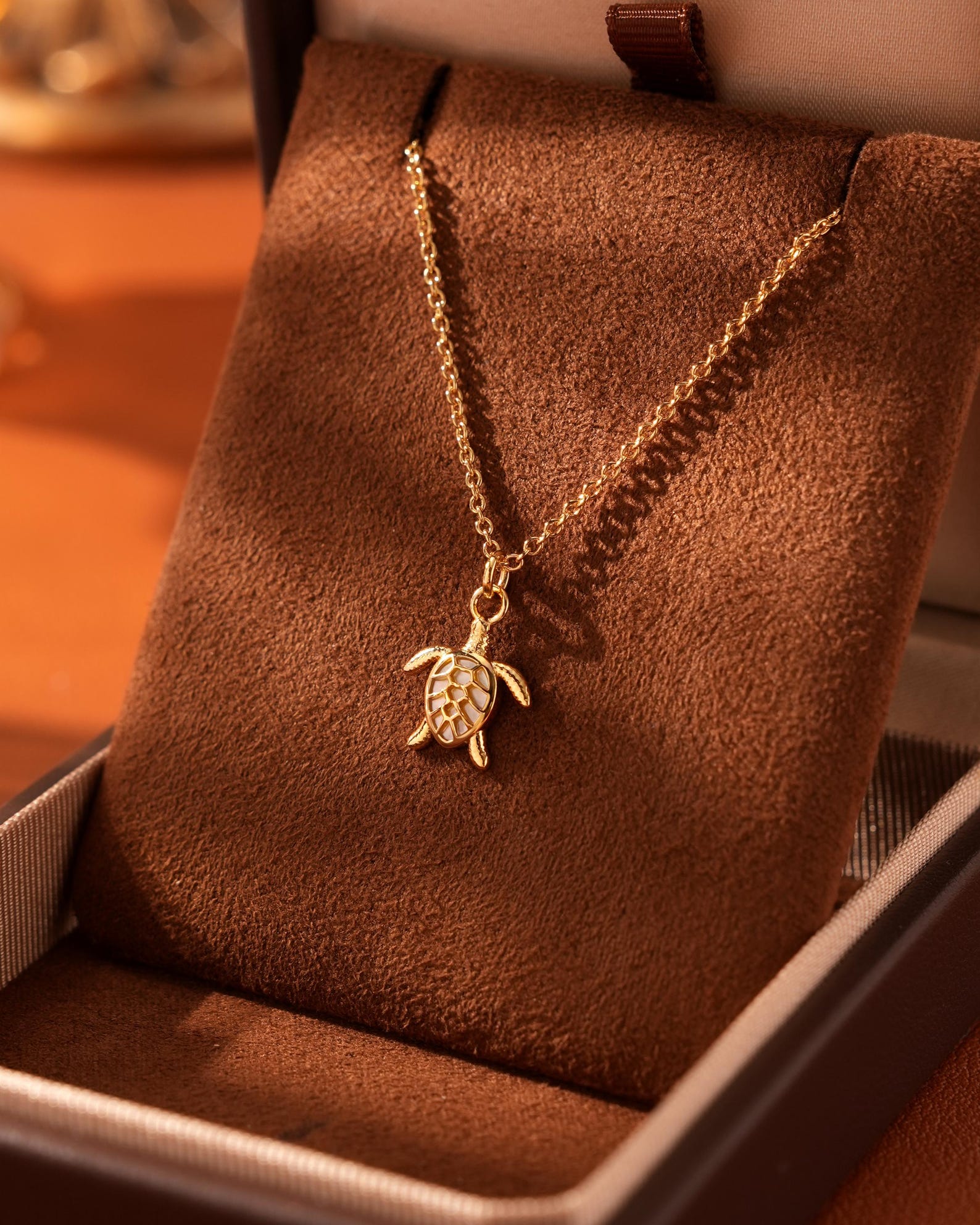 18K Gold-plated Turtle Pendant Necklace: Tortoise Shell Locket - Etsy