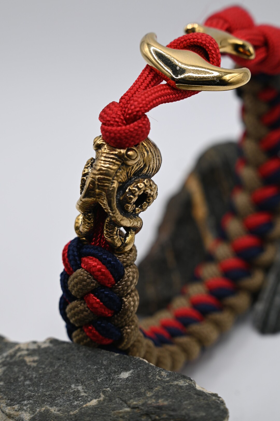 Maritime Octopus Round Braid Paracord Bracelet - Handmade - Etsy