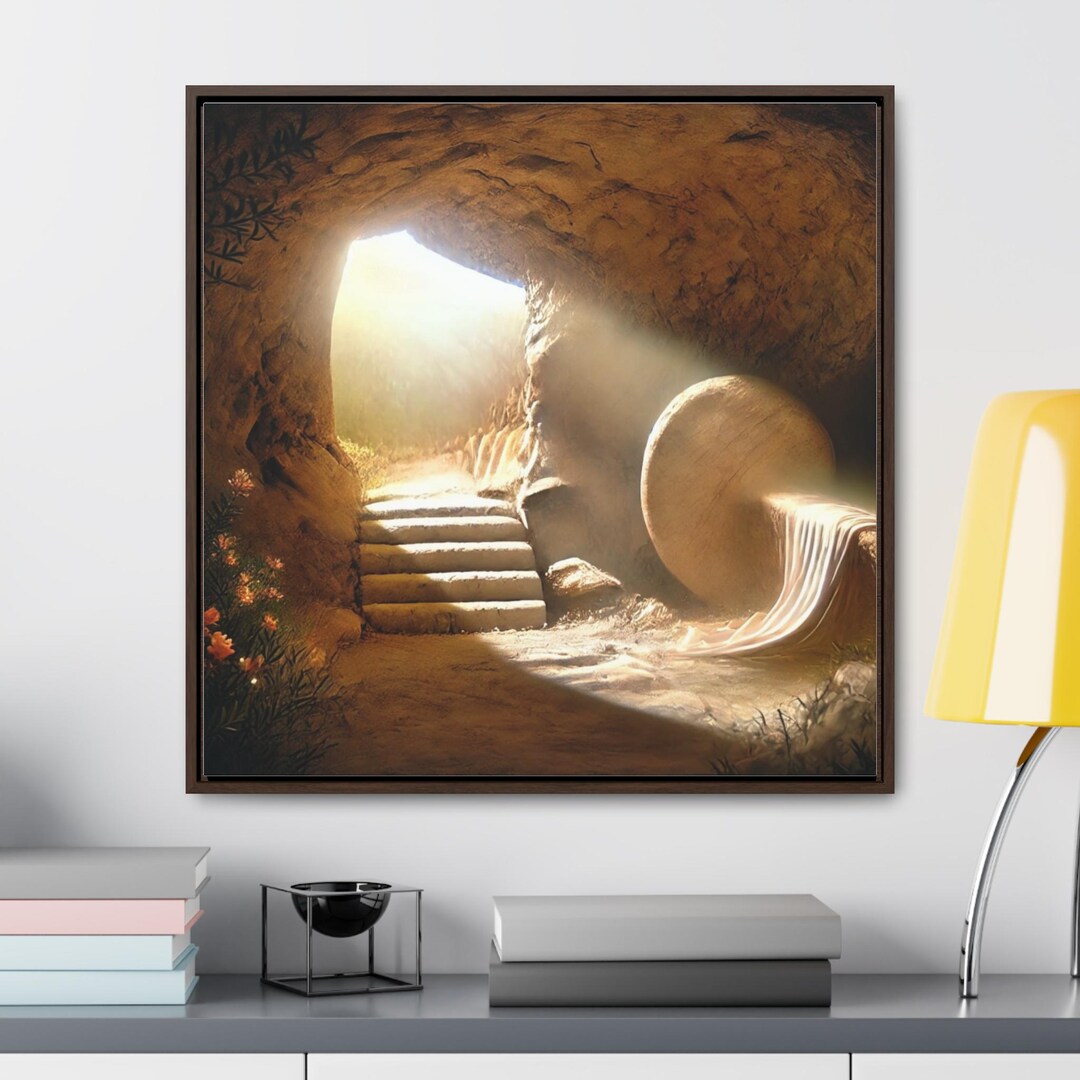 Canvas Square Frame Christian Easter Christ Resurrection, Easter Sunday ...