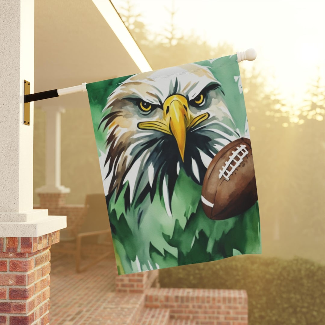 Flag Outdoor- Eagle and a Football. Great Kelly Green Philadelphia and ...