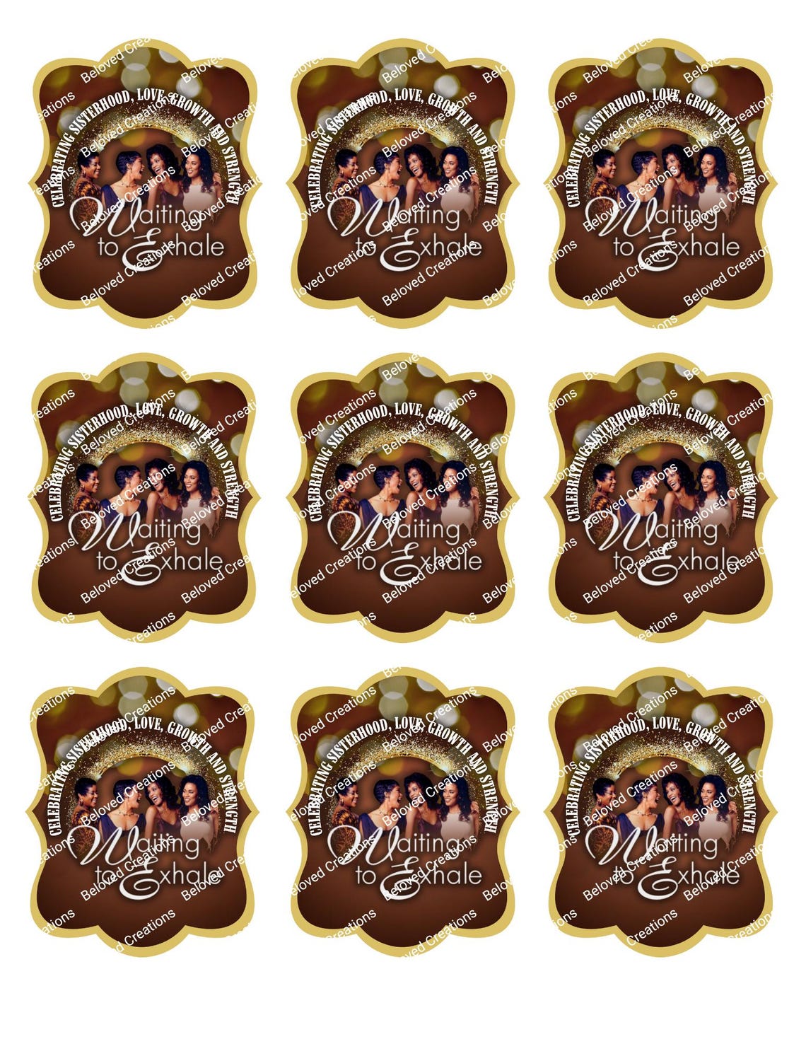 Waiting to Exhale Shot Glass Wraps & Holder Printable | Girls Night ...
