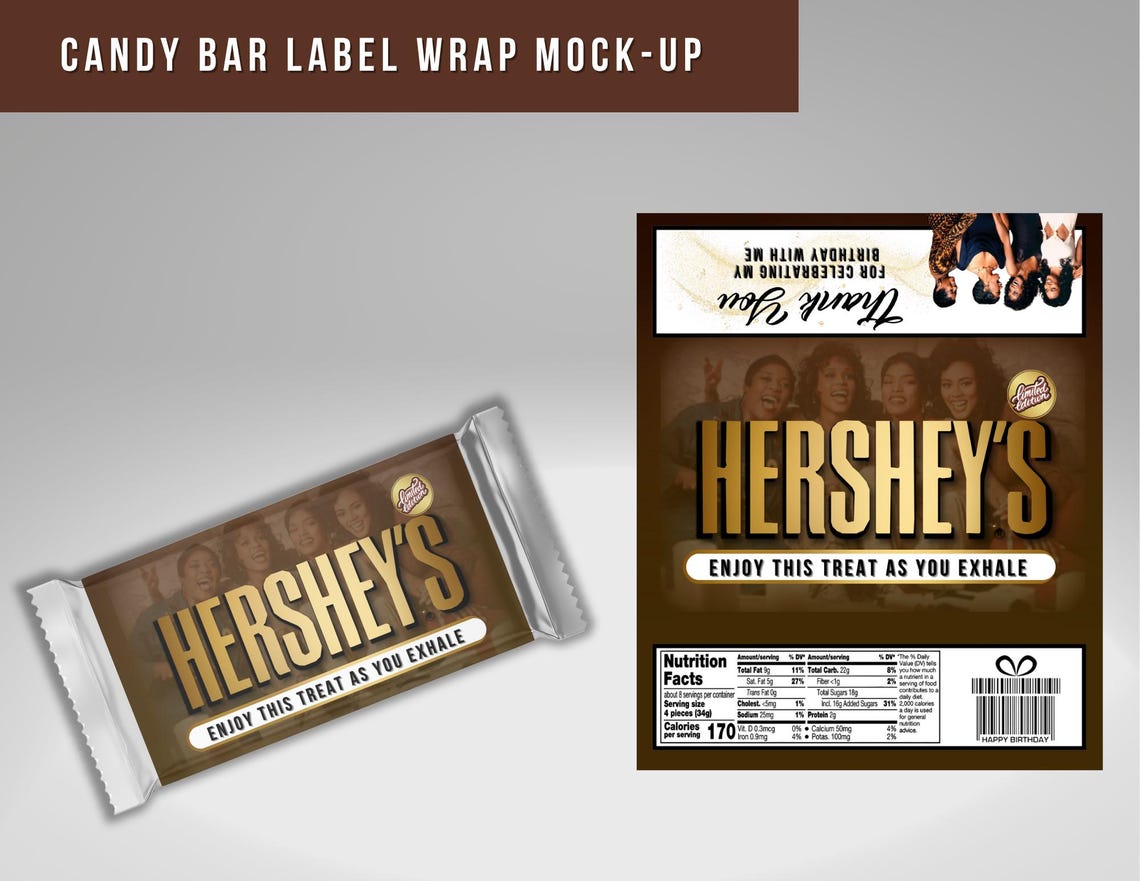 Waiting to Exhale Hershey Bar Wrapper: Custom Party Favor (digital ...