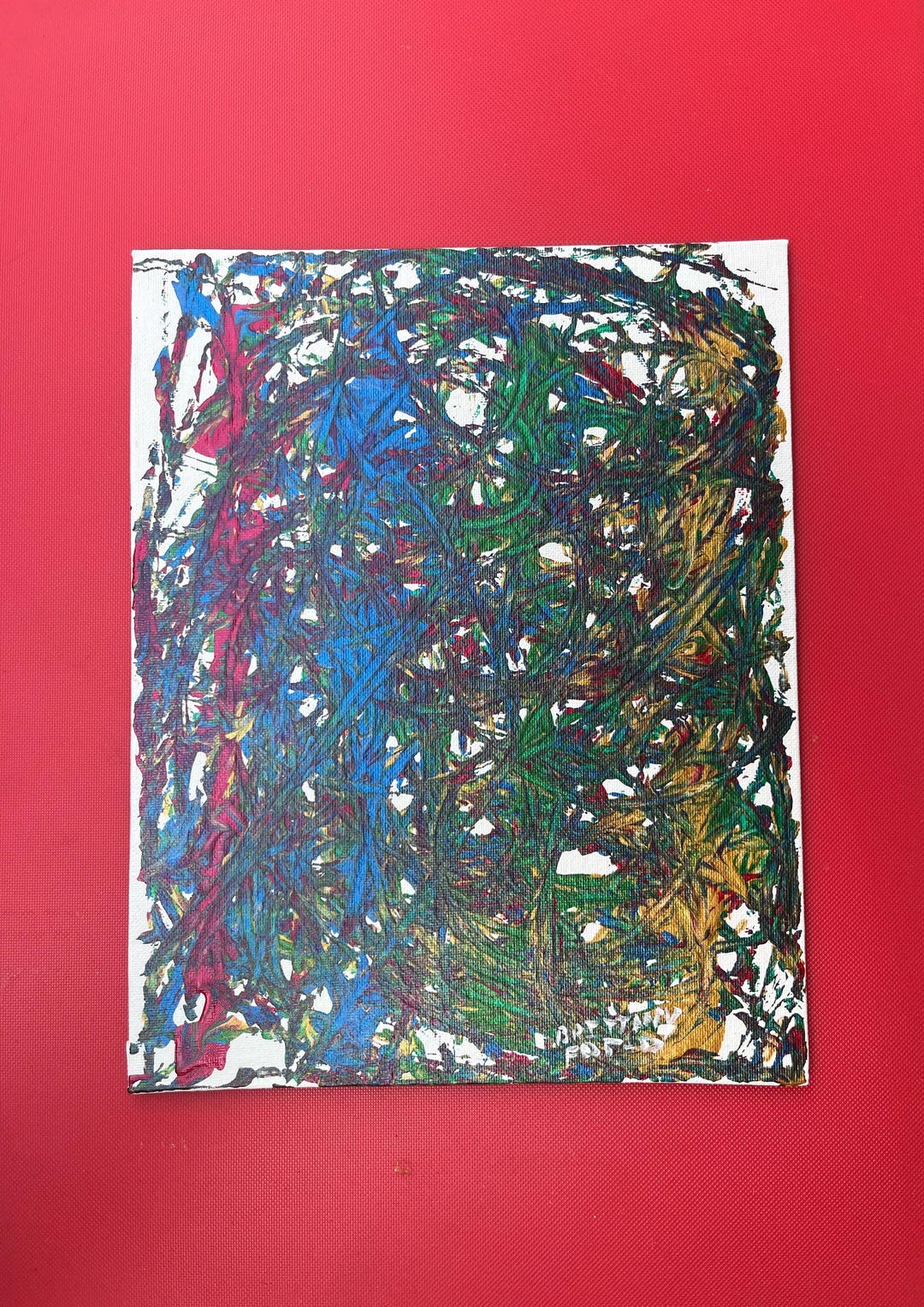 Red, Blue, Green, Gold, Glow in the Dark, Marble Artwork - Etsy