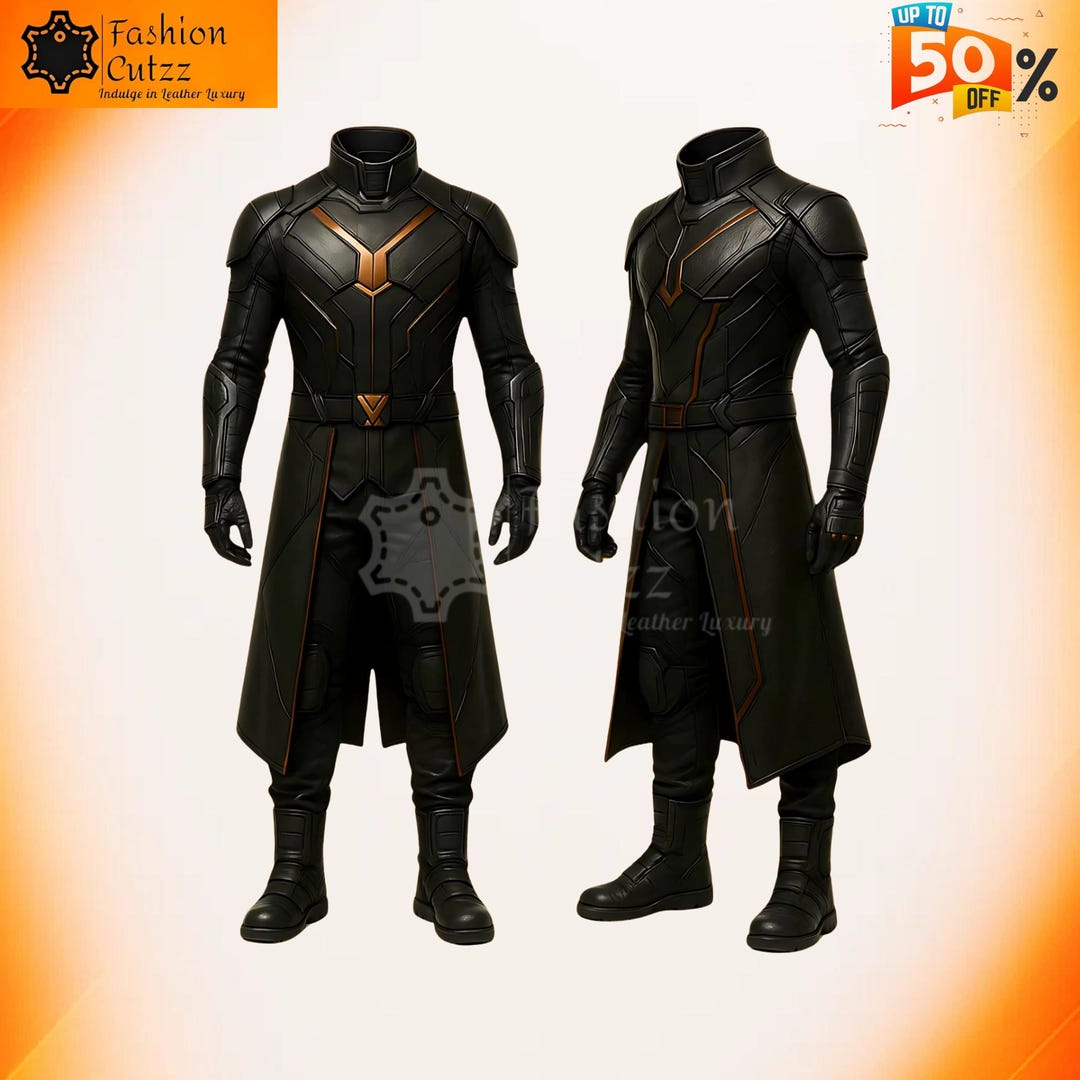Black Leather Galactic Knight Assassin Armor Costume | Cyberpunk ...