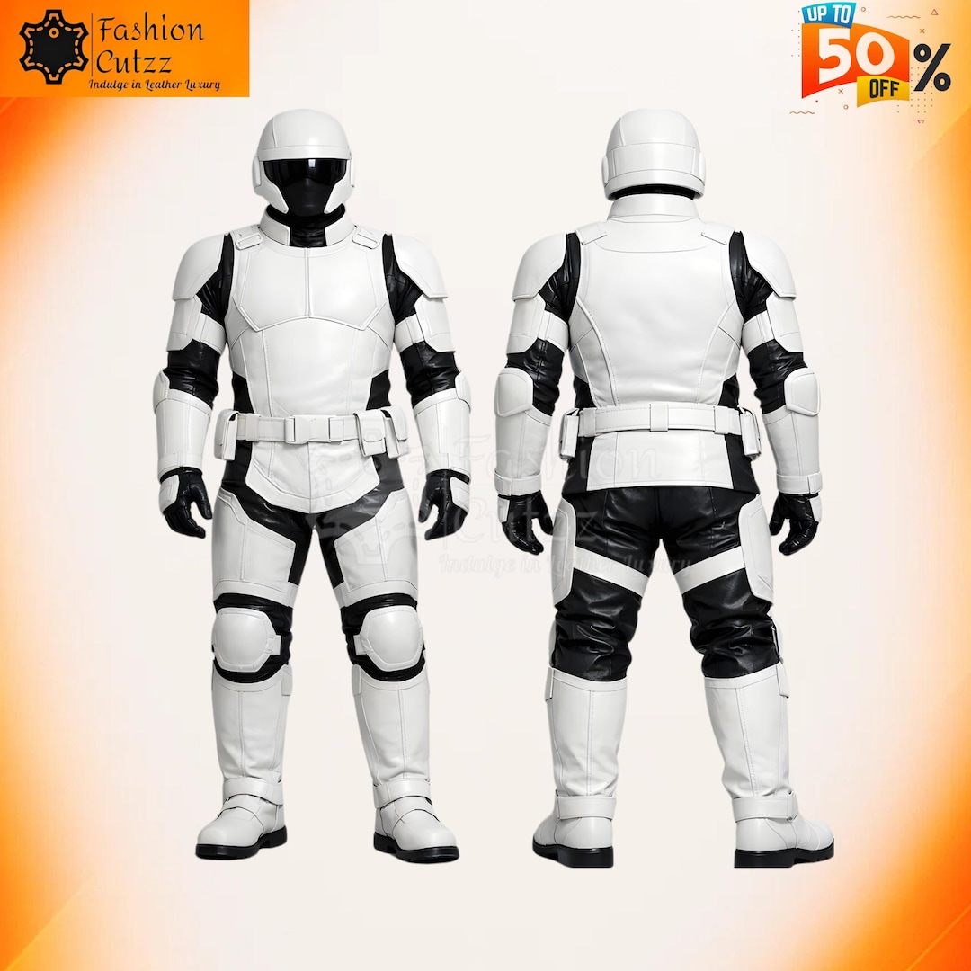 Futuristic Galactic Trooper White Armor Costume | Sci-fi Tactical Space ...