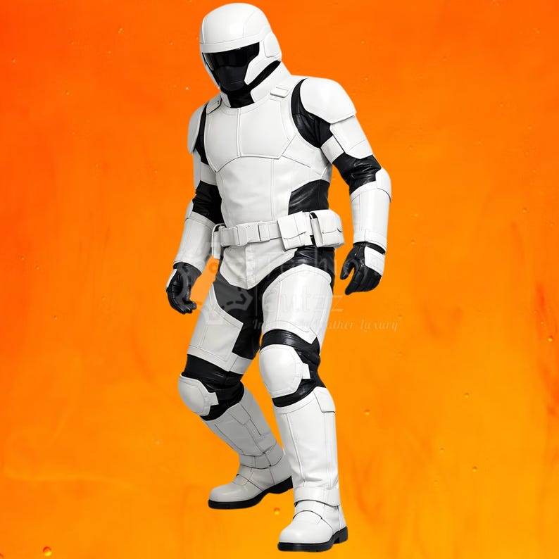 Futuristic Galactic Trooper White Armor Costume | Sci-fi Tactical Space ...