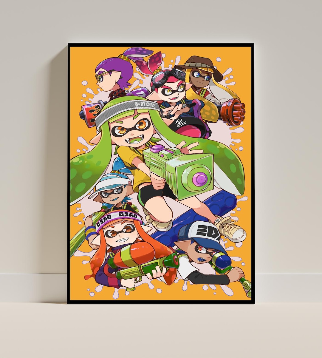 Splatoon Canvas Print , Inklings Wall Art , Wall Art Print , Game ...