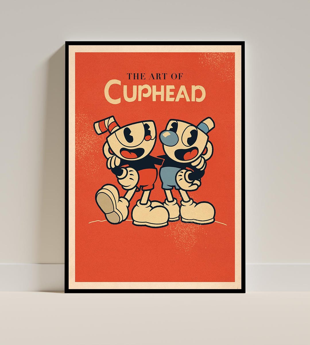 Cuphead Canvas Print, Cuphead Wall Art, Game Art Print, Video Game ...