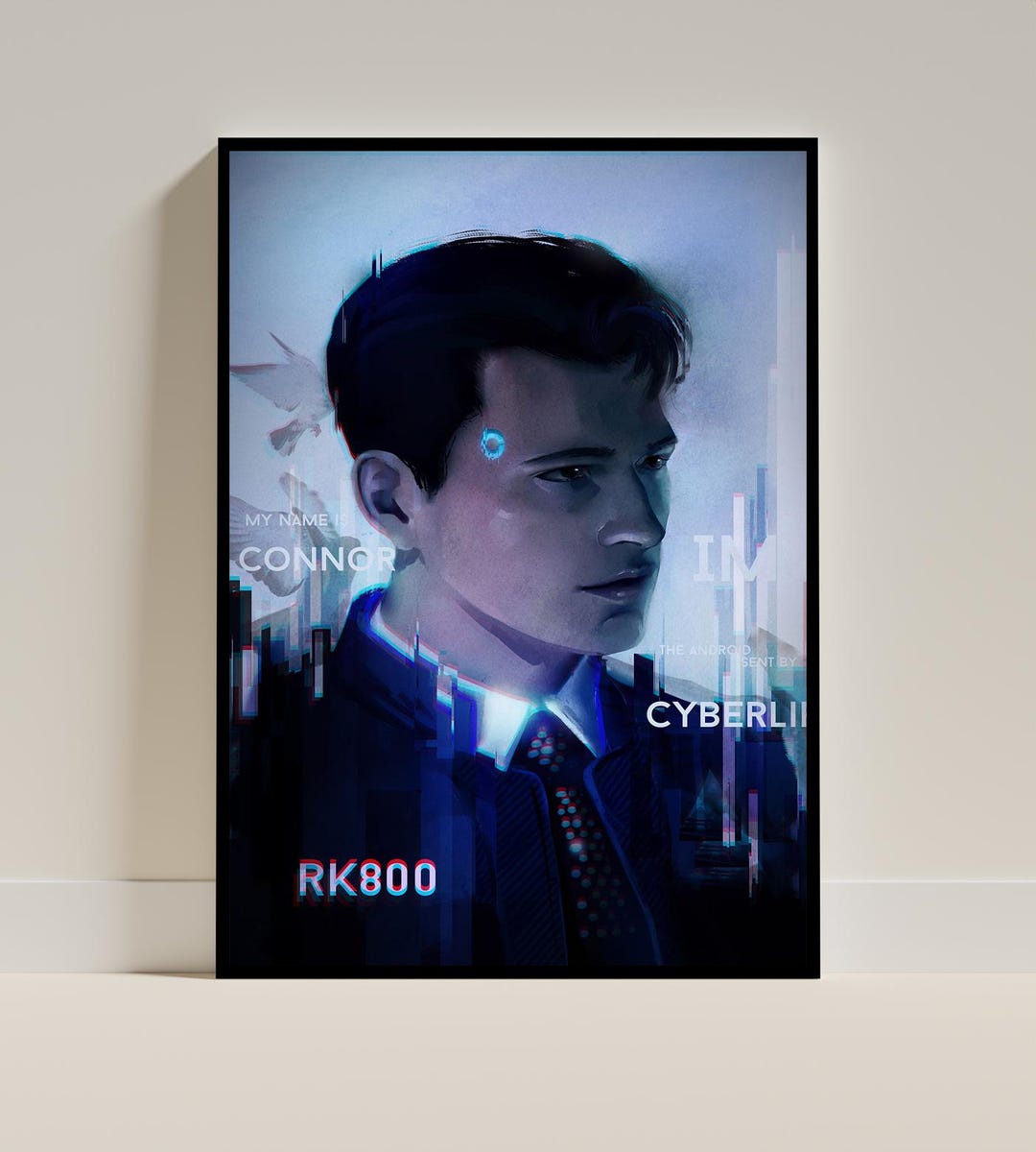 Detroit: Become Human Canvas Print, Connor and Markus Wall Art, Game ...