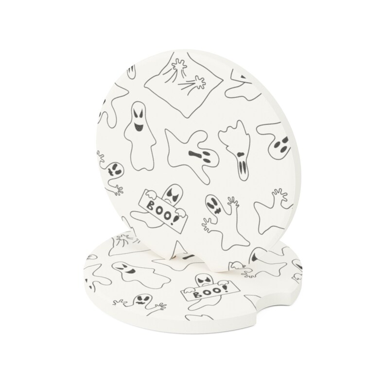 Ghost Theme Soapstone Car Coaster - Etsy