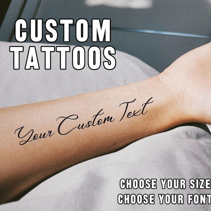 Fake Tattoo Custom Name - Etsy