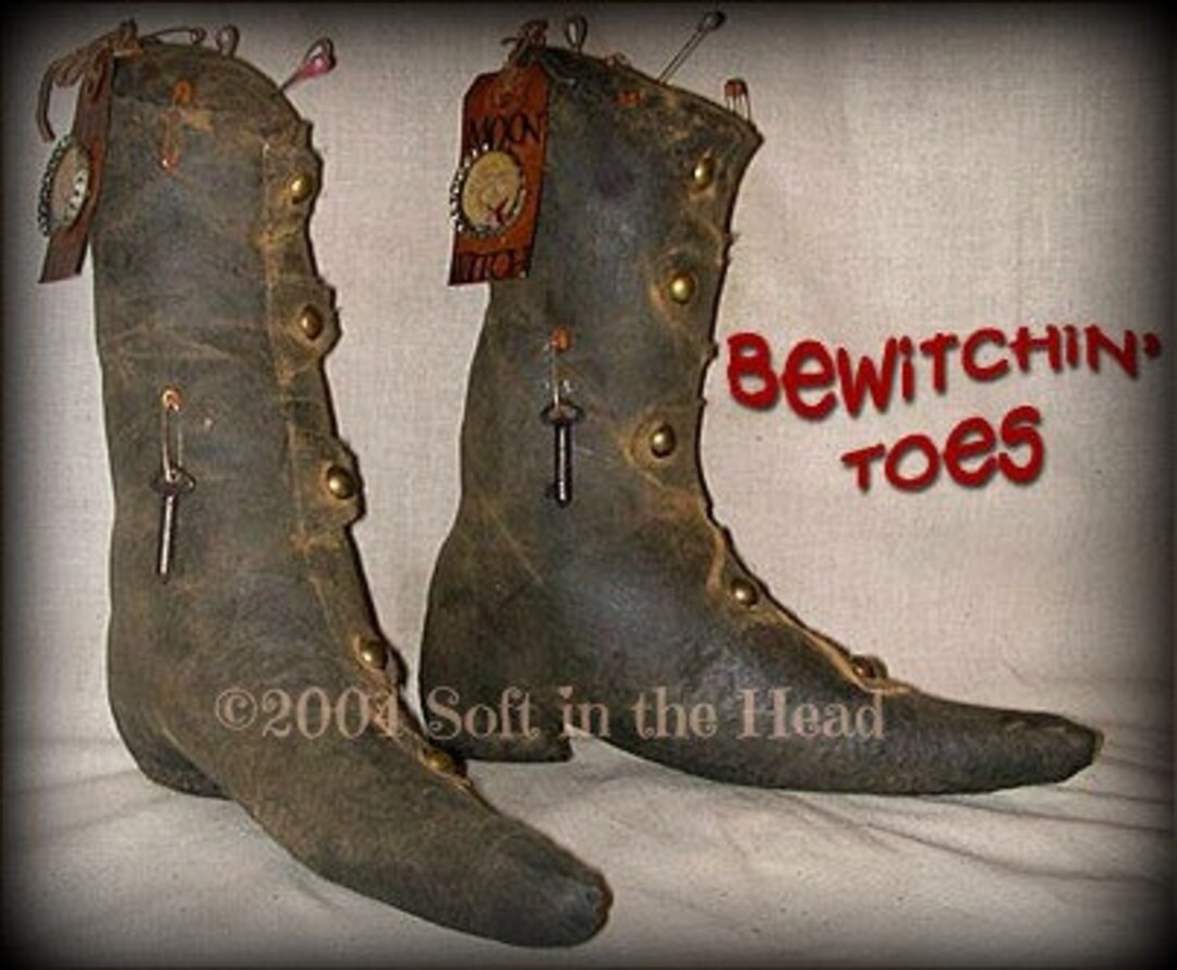 Bewitchin' Toes Primitive Witch Shoes E Pattern - Etsy