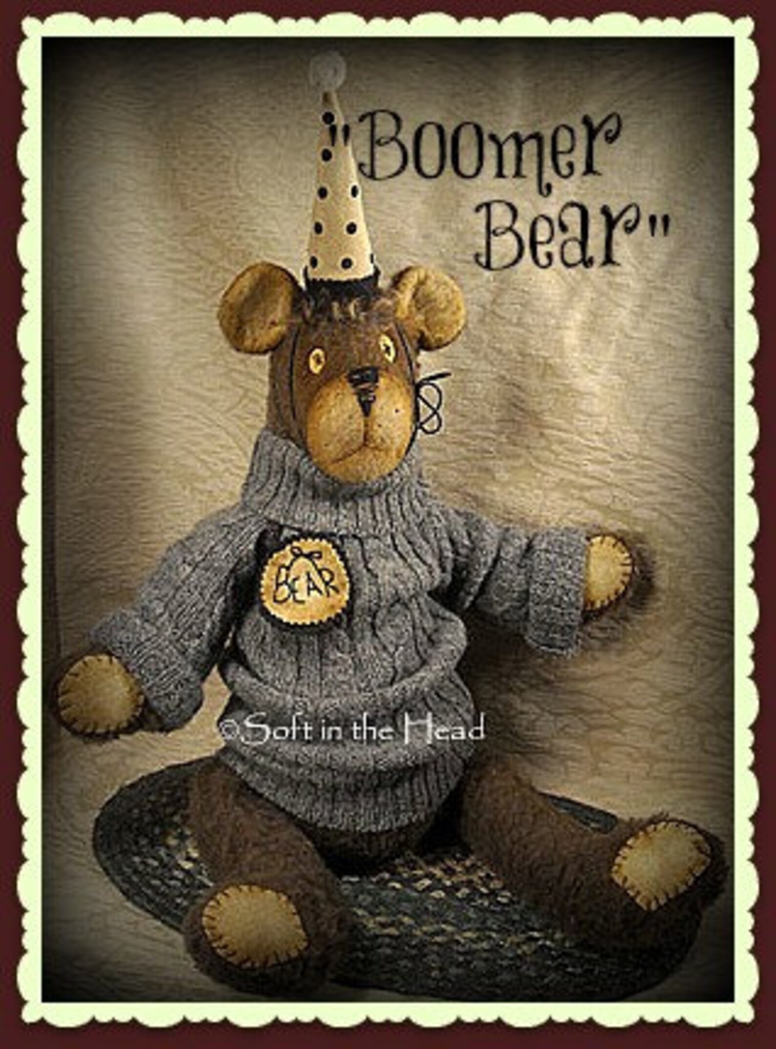 Boomer Bear Primitive Bear E-pattern - Etsy
