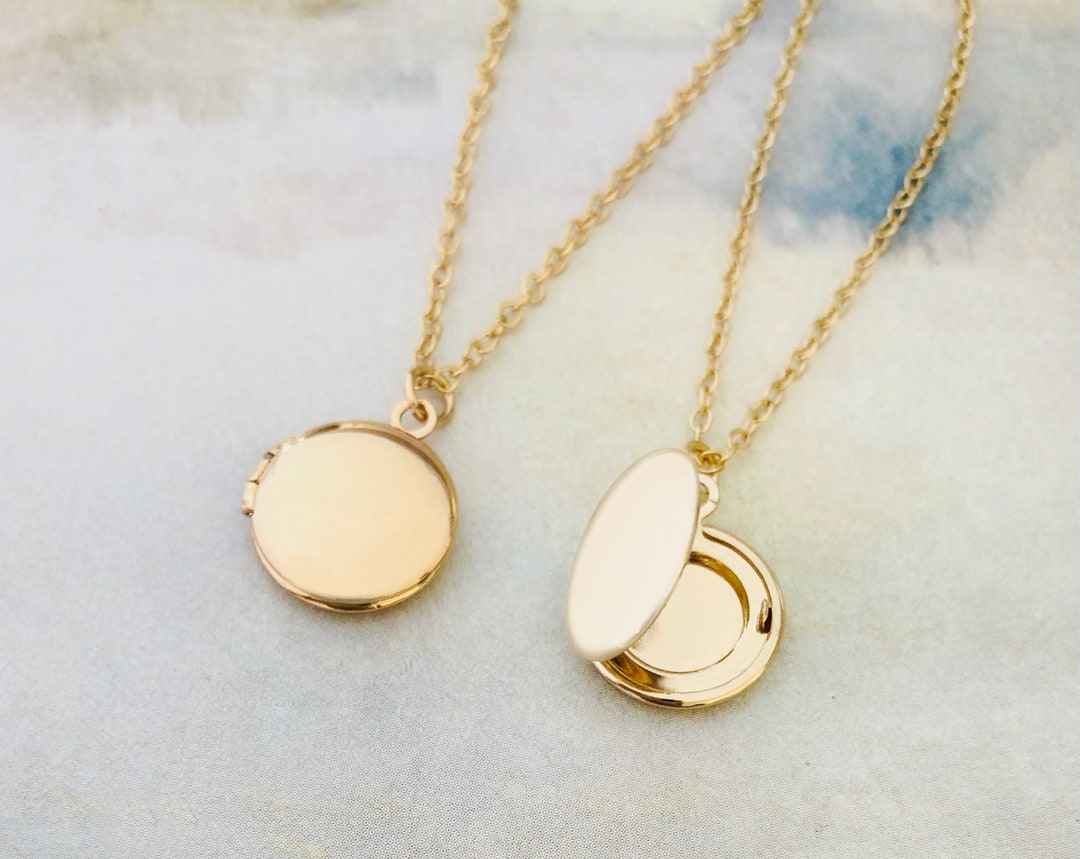 Personalized Tiny Locket Necklace With Your Photo Inside, Stainless ...