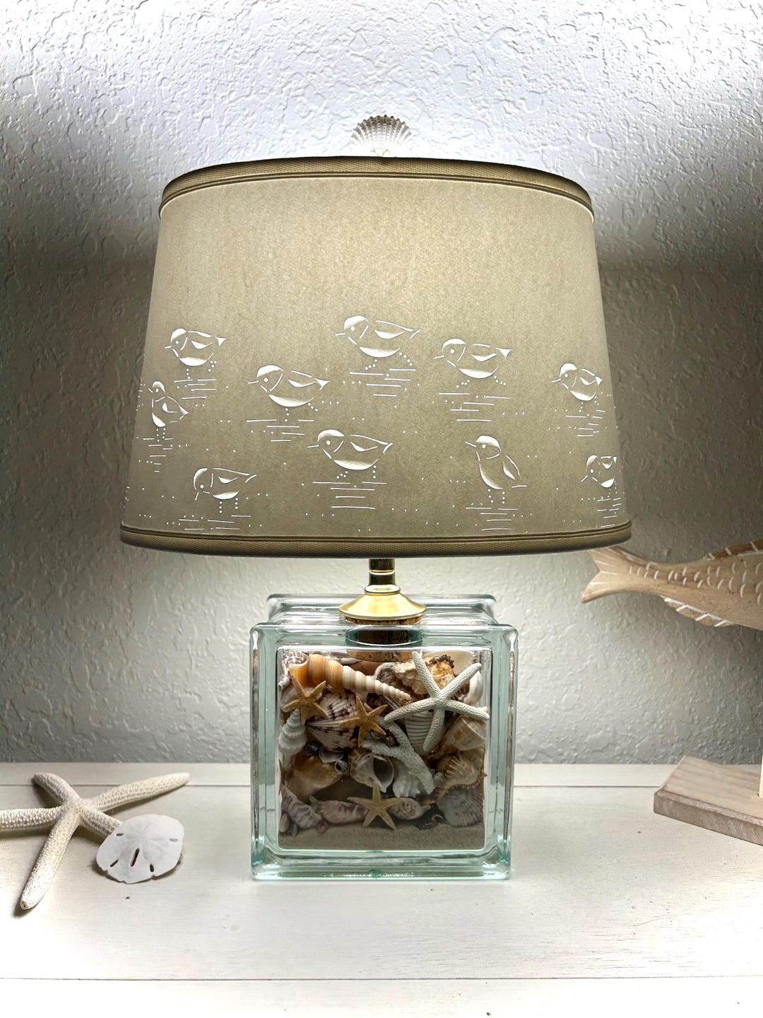 Sandpiper Lamp-lamps-beach Lamp-seashells-fillable-lighting-sandpipers ...